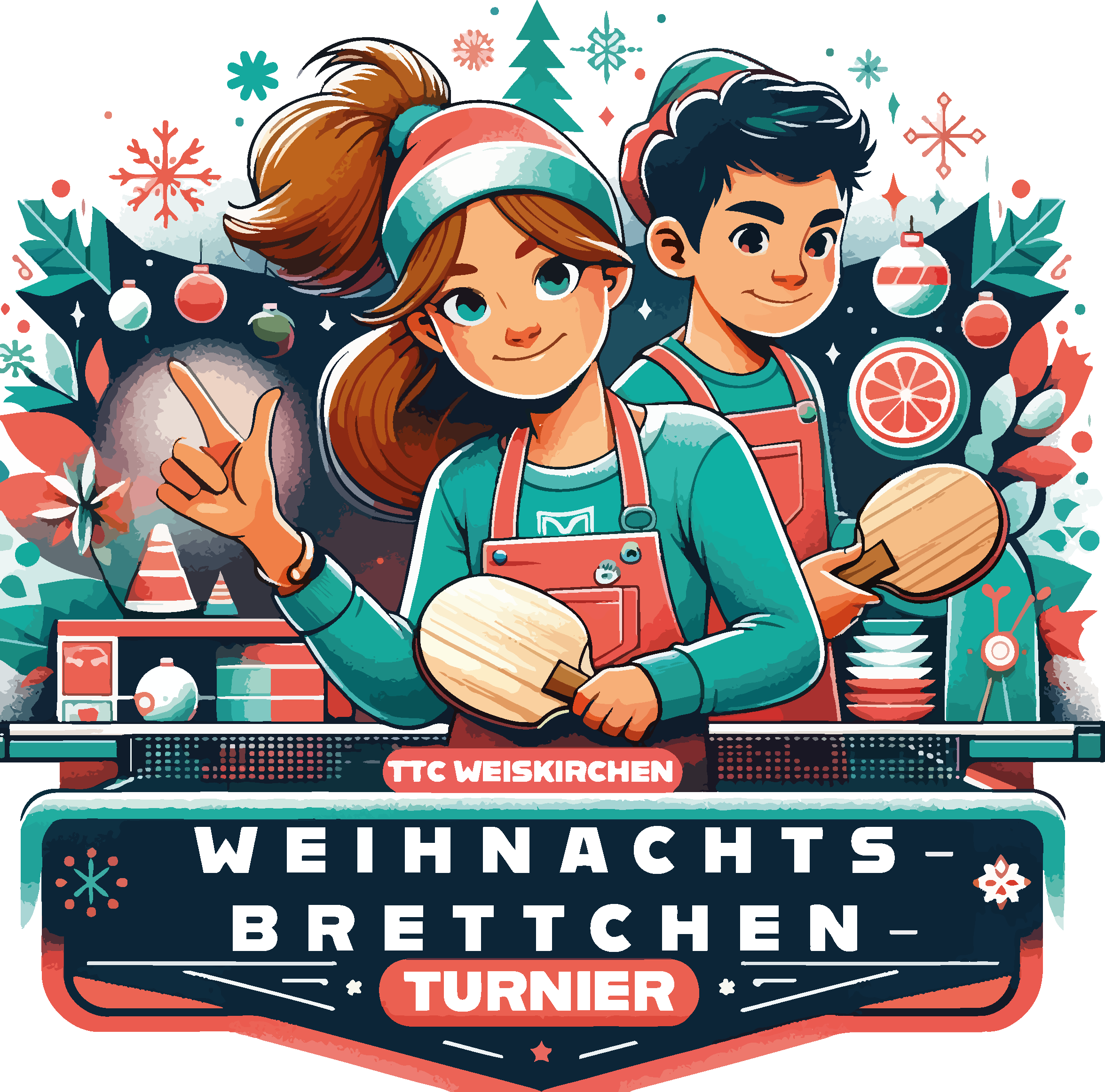 Weihnachts-Brettchen-Turnier – Tischtennisclub Grün-Weiß Weiskirchen